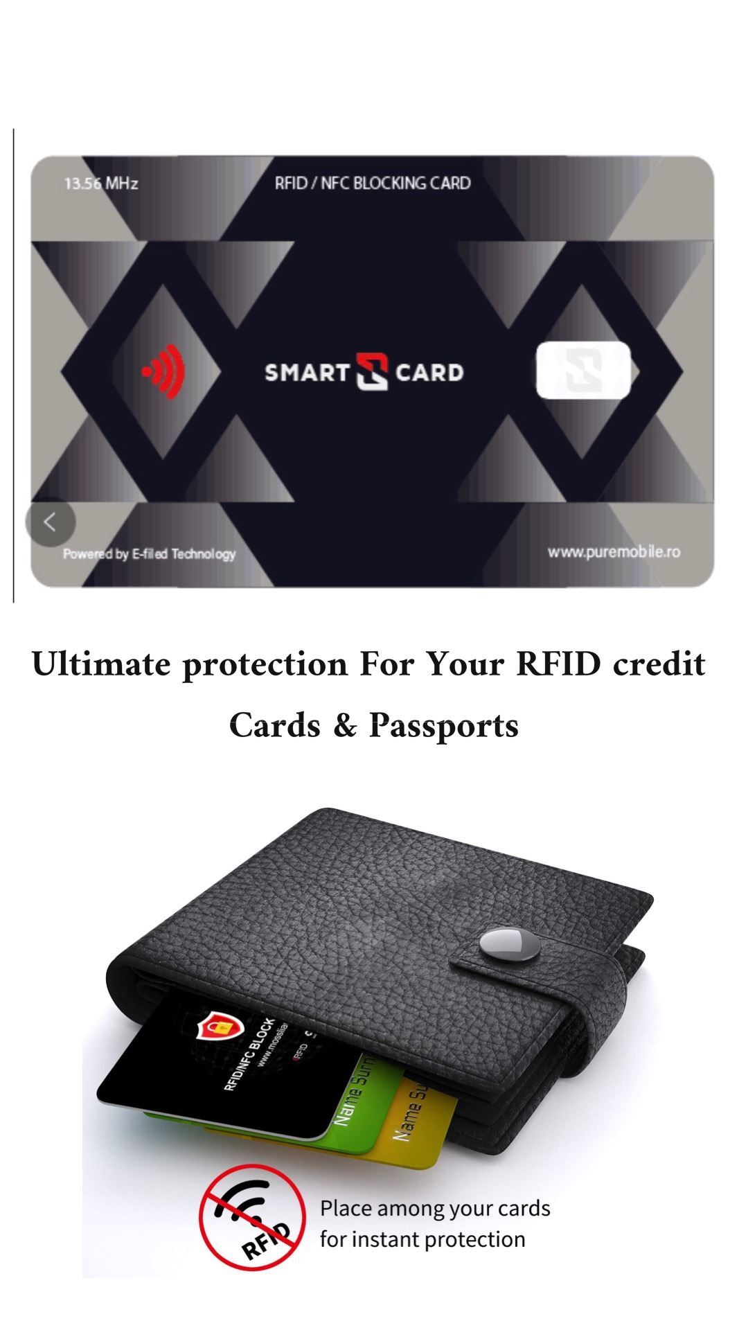 PureMobile - Card protectie contactless RFID si NFC pentru protejarea ...